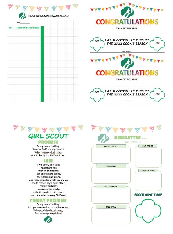 Girl Scout Leader Binder Templates - Etsy