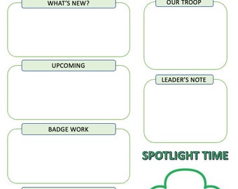 Editable Girl Scout Newsletter Template | Troop Leader (canva ...