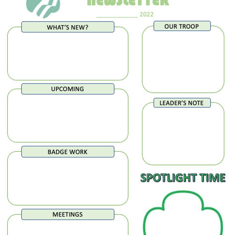 Girl Scout Newsletter - Etsy