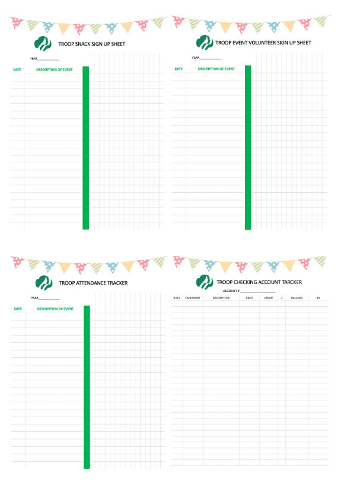 Girl Scout Leader Binder Templates - Etsy