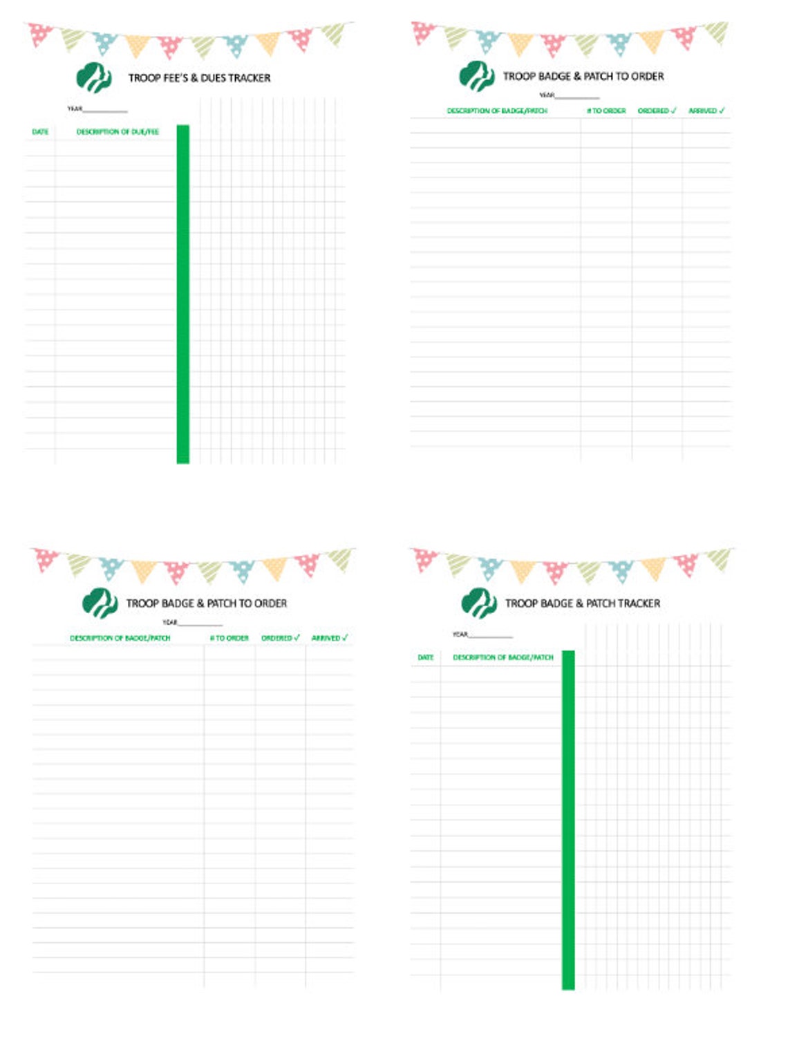 Girl Scout Leader Binder Templates - Etsy