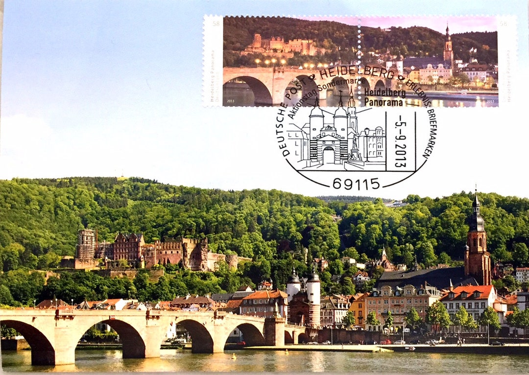 Heidelberg Postcard Postage Stamp and Special Cancellation - Etsy