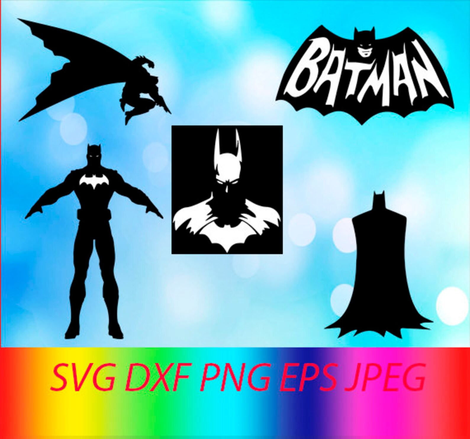 SVG Batman Vector Layered Cut File Silhouette Cameo Cricut | Etsy