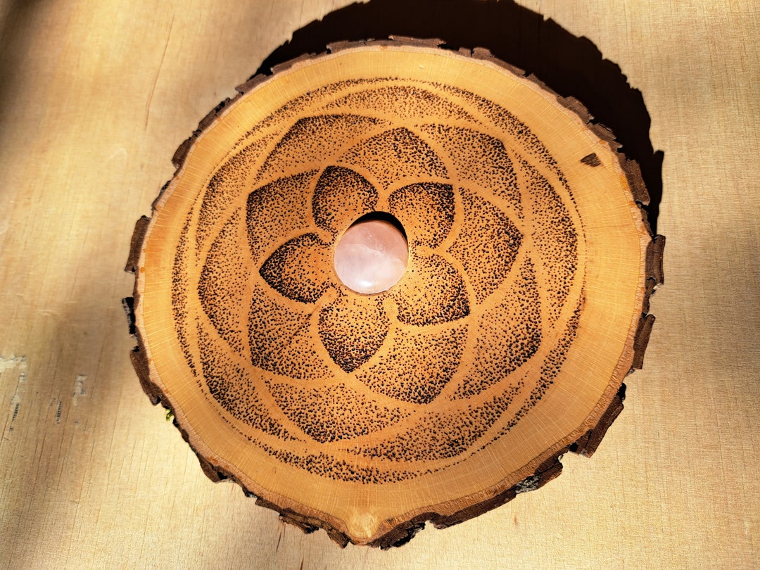 The Dance of Venus and Earth Mandala Pyrography Rose Quartz - Etsy UK