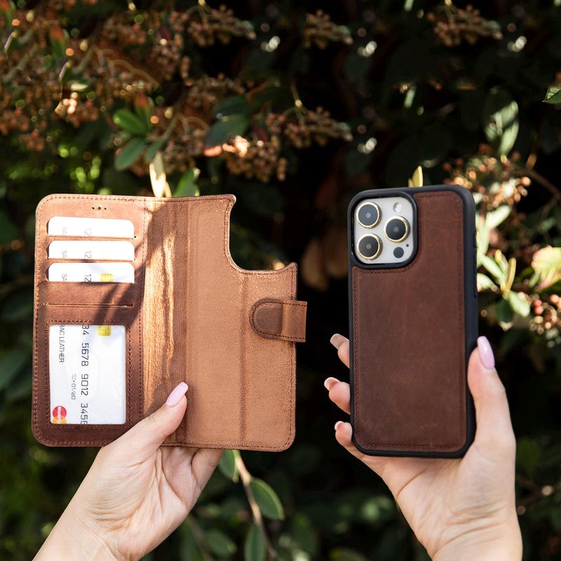 iPhone Leather Detachable Case - Etsy