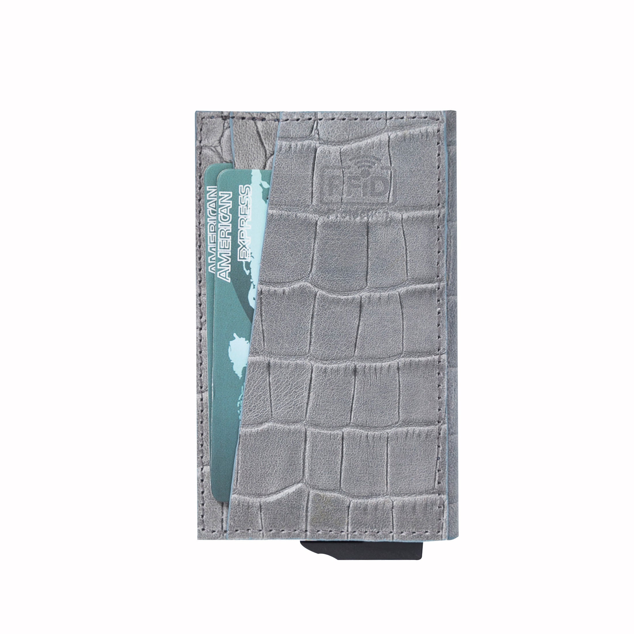 RFID Blocker Mechanism Wallet Full Grain Leather Credit Card - Etsy