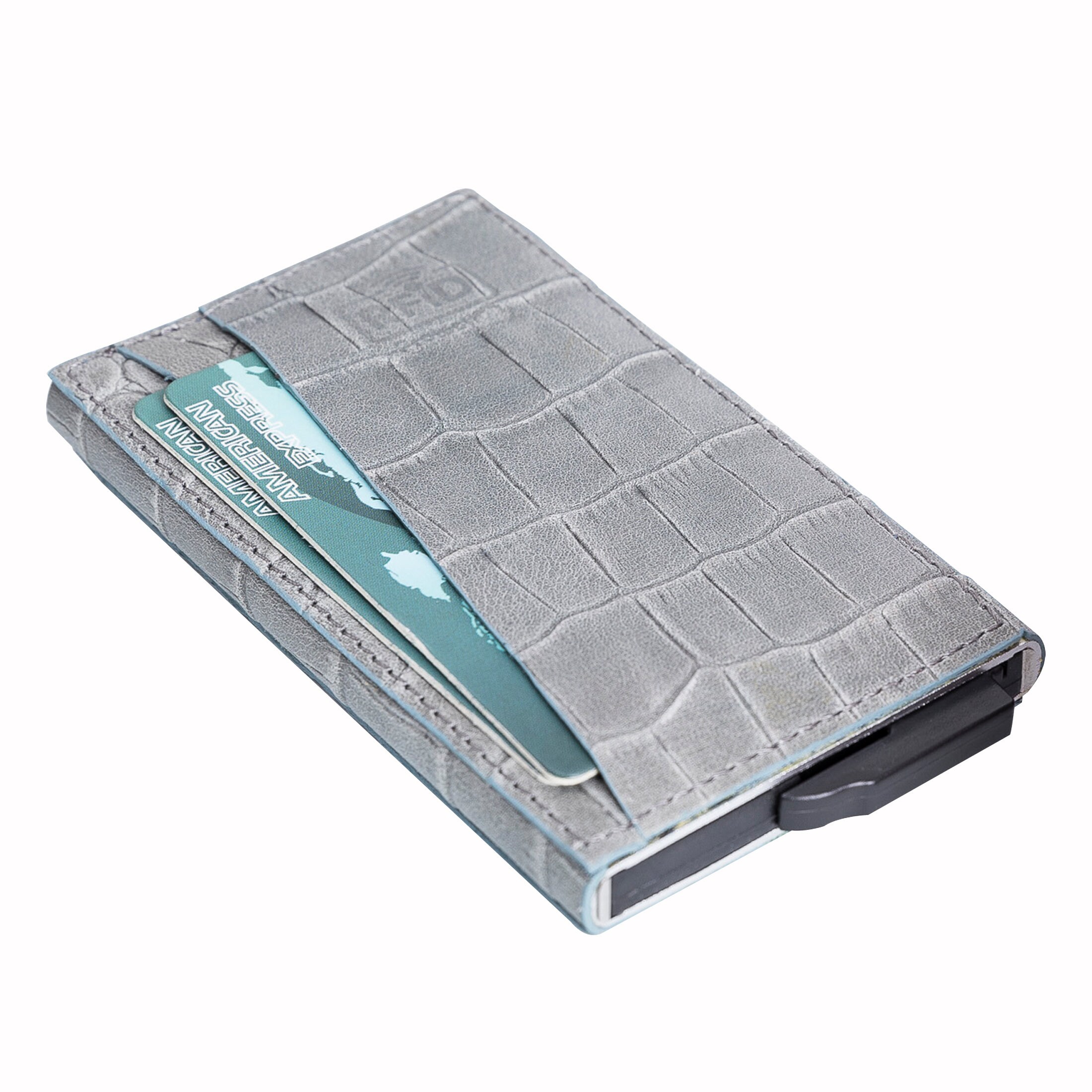 RFID Blocker Mechanism Wallet Full Grain Leather Credit Card - Etsy