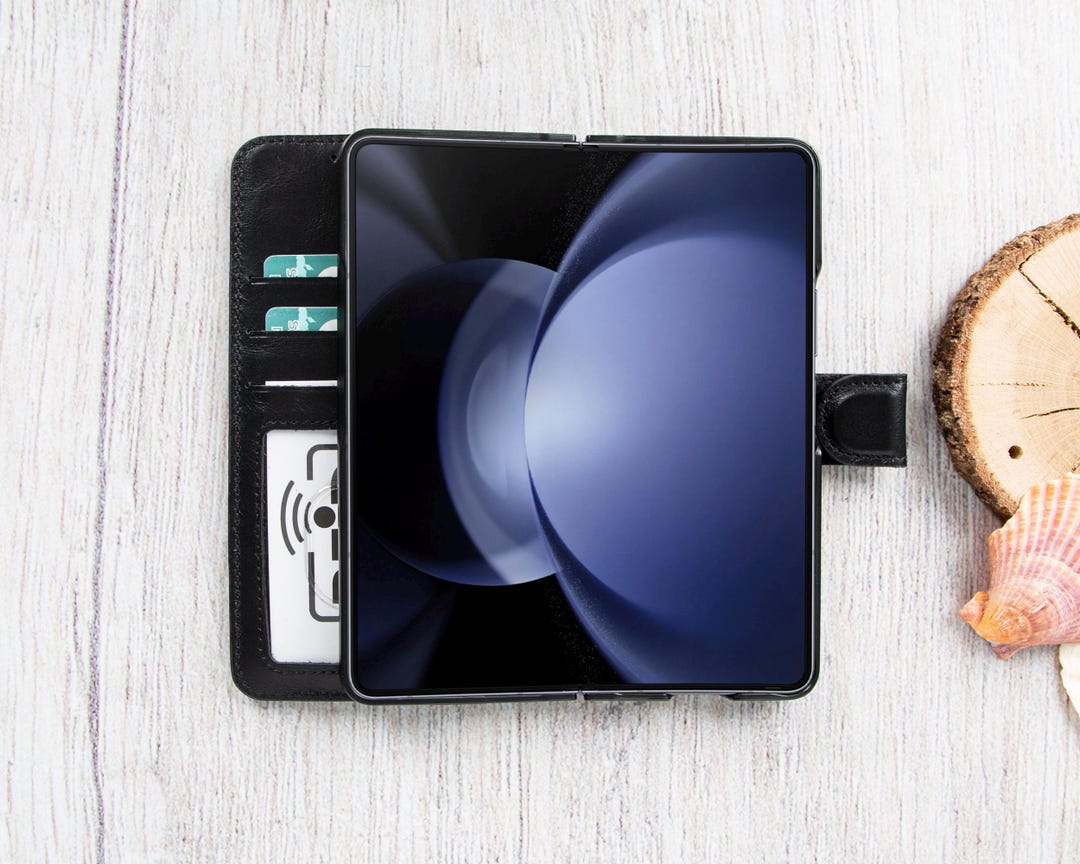 Personalized Z Fold 5 Leather Case, Galaxy Z Fold 5 Wallet, Leather Z ...