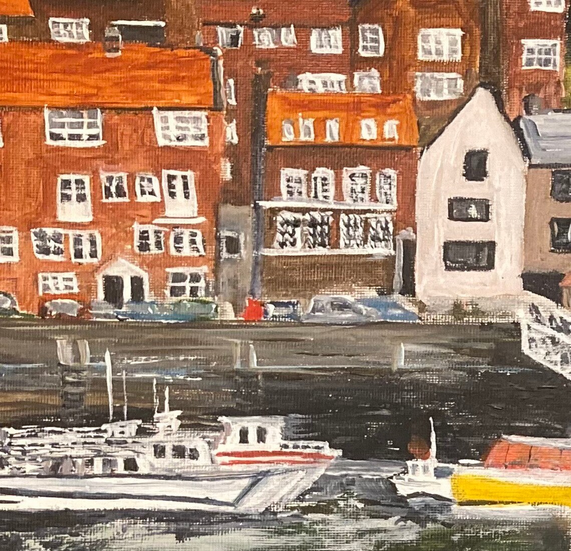 Whitby Harbour, North Yorkshire Print on Canvas - Etsy