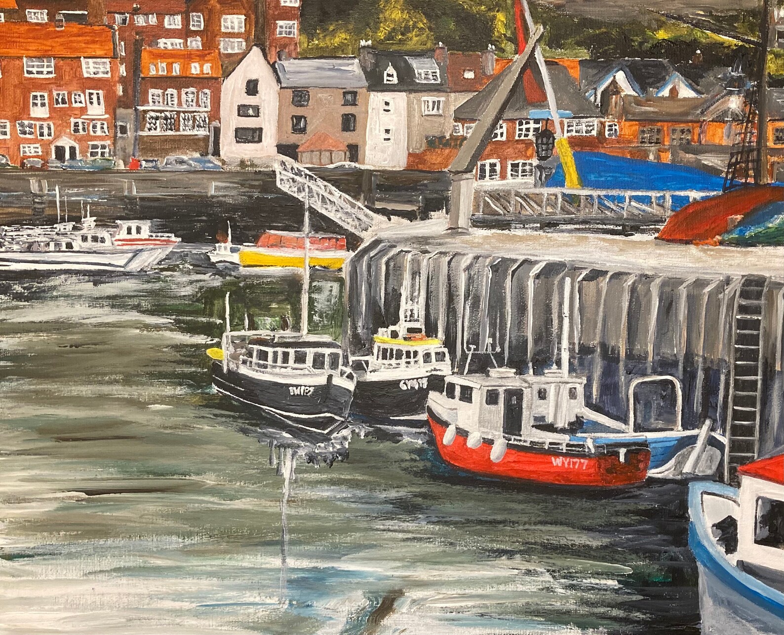 Whitby Harbour North Yorkshire Print on Canvas - Etsy