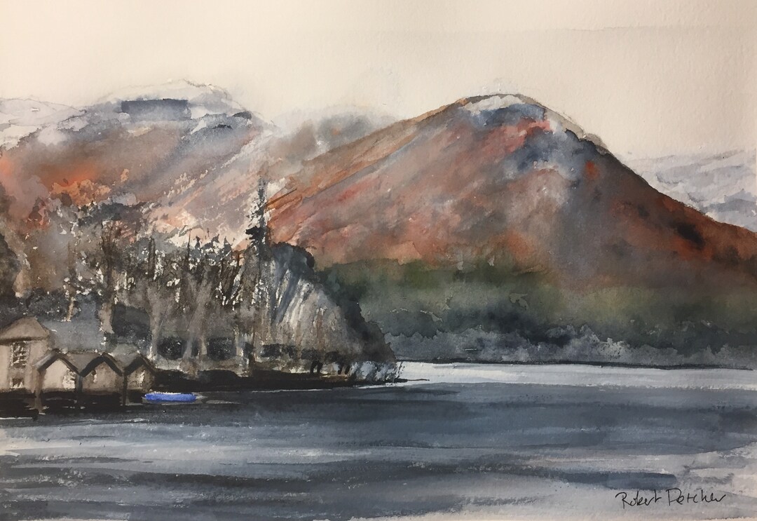 Derwent Water Watercolour Print - Etsy