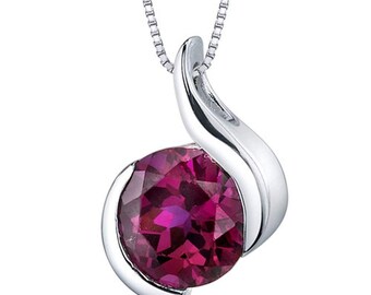 Mens ruby pendant | Etsy