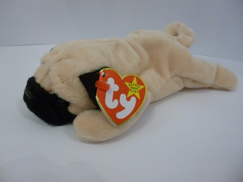 Vintage rare Retired TY Beanie Baby Pugsly the Pug 1996 | Etsy