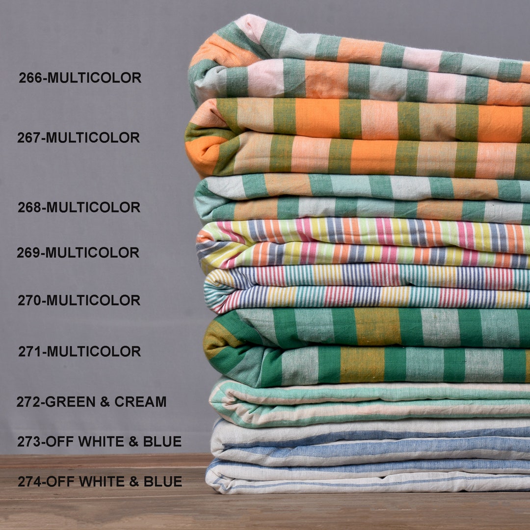Pure Cotton Yarn Dyed Fabric | Design-stripes | GSM- 62 -100 | Price ...