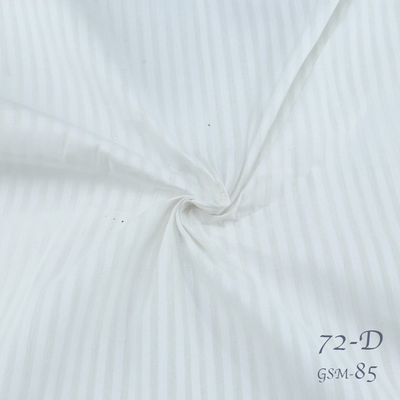 Pure Cotton White Stripe Fabric ready for Dying Price / Meter 1.09 Yard ...