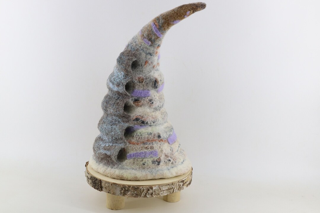 Felt Sculpture Horn, Textile Art, Twisted Art Horn, Home Decoration ...