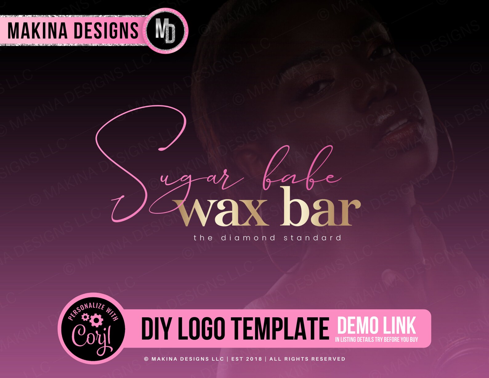 Wax Logo Design Waxing Logo Design Sugar Wax Logo Logo - Etsy