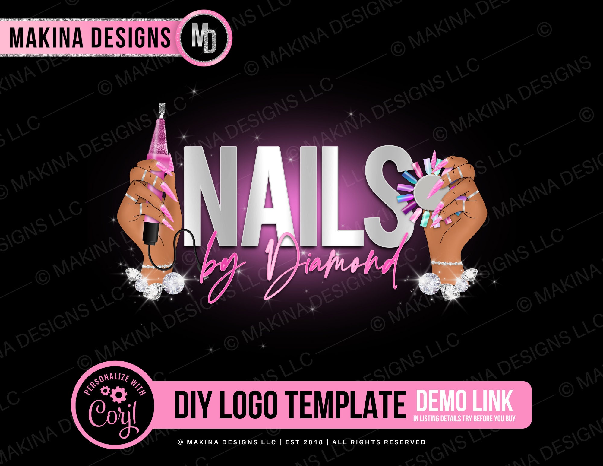 Creative Nail Design Logo