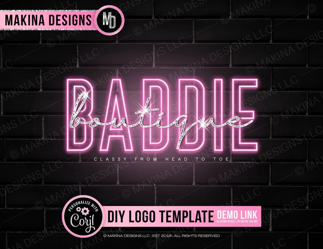 NEON BOUTIQUE LOGO, Neon Foliage Logo Template, Store Logo, Logo Design ...