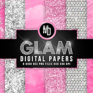 GLAM DIGITAL PAPER, Glam Textures, Glitter Textures, Diamond Textures ...