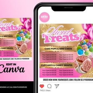 Baking Dessert Treats Flyer Template, Bakery E-flyer, Baking Sale Flyer ...