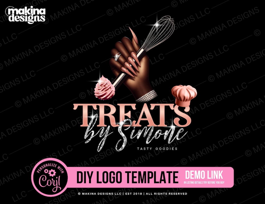BAKING LOGO DESIGN, Cake Logo, Logo Design, Logo, Premade Logo, Logo ...