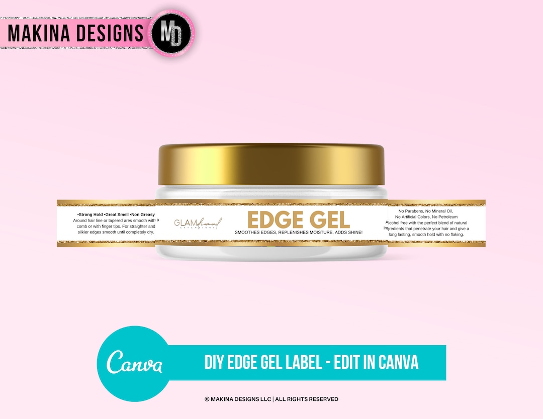 DIY EDGE CONTROL Sticker Label Design, Do It Yourself Edge Control ...