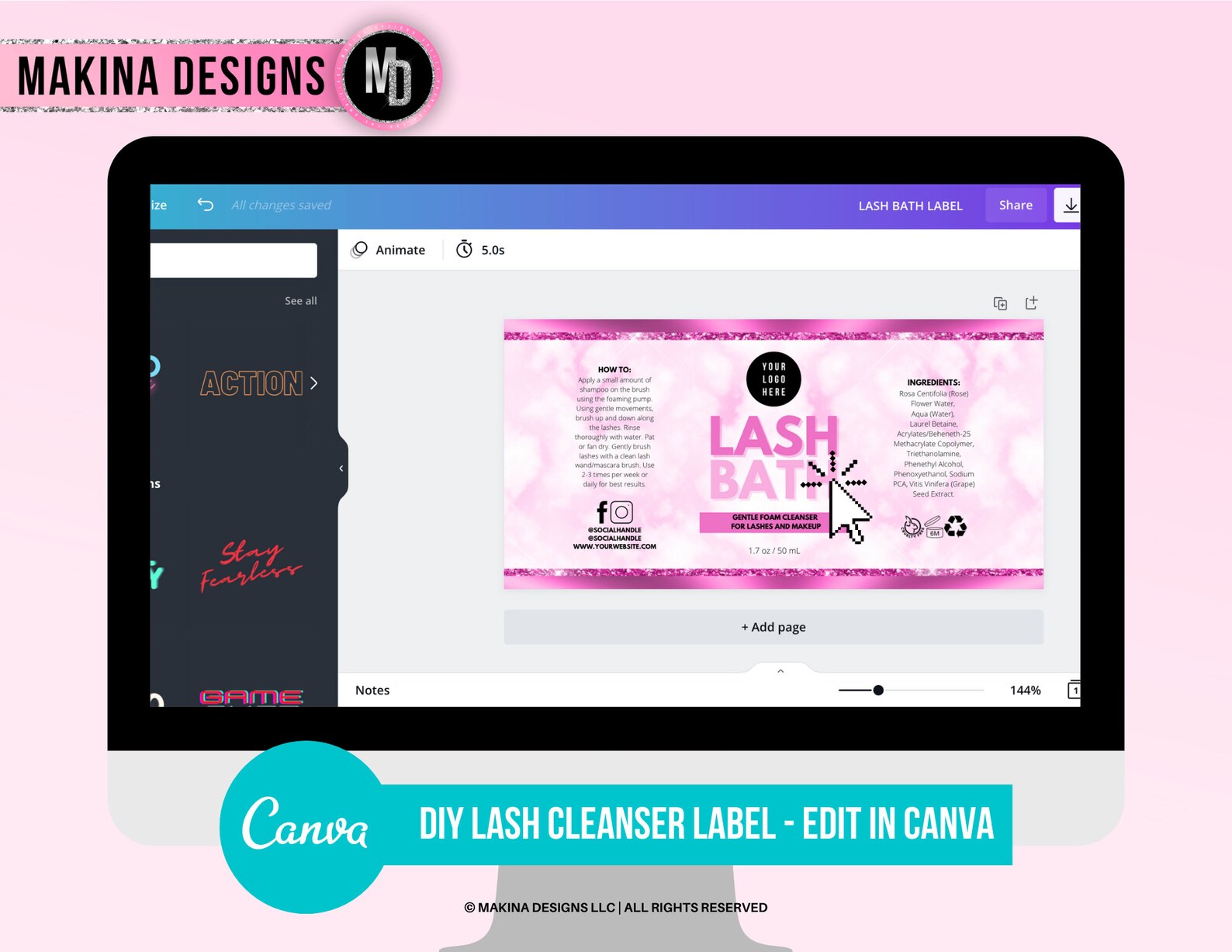 DIY Eyelash Cleanser Foam Label Lash Bath Lash Cleanser | Etsy