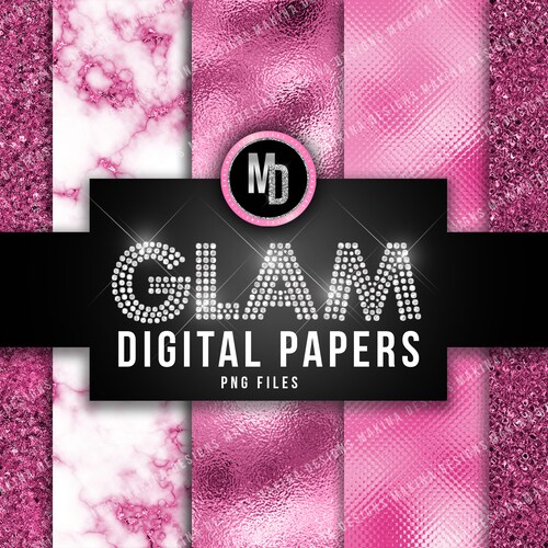 GLAM DIGITAL PAPER Glam Textures Glitter Textures Gold | Etsy
