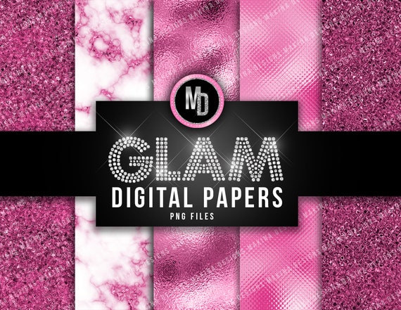 GLAM DIGITAL PAPER Glam Textures Glitter Textures Gold | Etsy