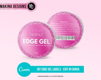 Edge Control Label Design | Etsy