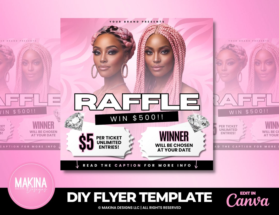 Raffle Giveaway Flyer, Raffle Flyer, Raffle Prize, Raffle Holiday Prize ...