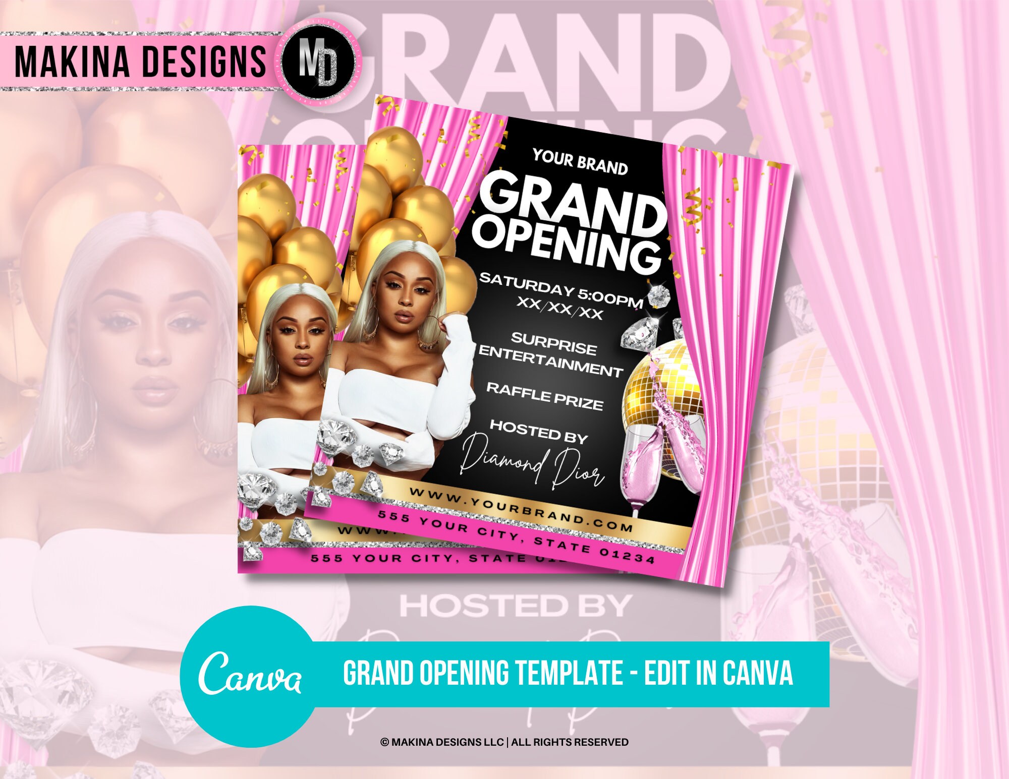 GRAND OPENING TEMPLATE, Grand Opening Post, Social Media Post ...