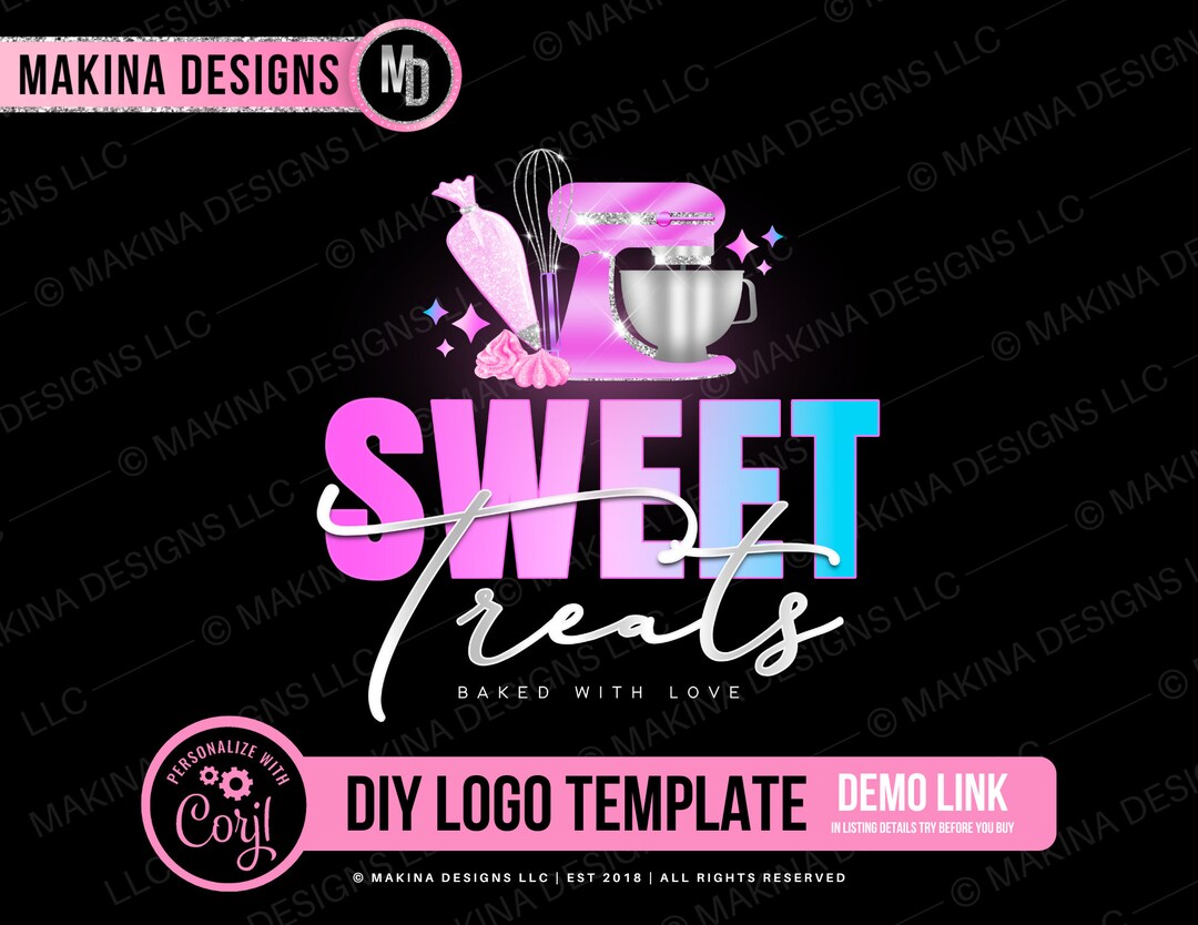 BAKING LOGO DESIGN, Cake Logo, Logo Design, Logo, Premade Logo, Logo ...