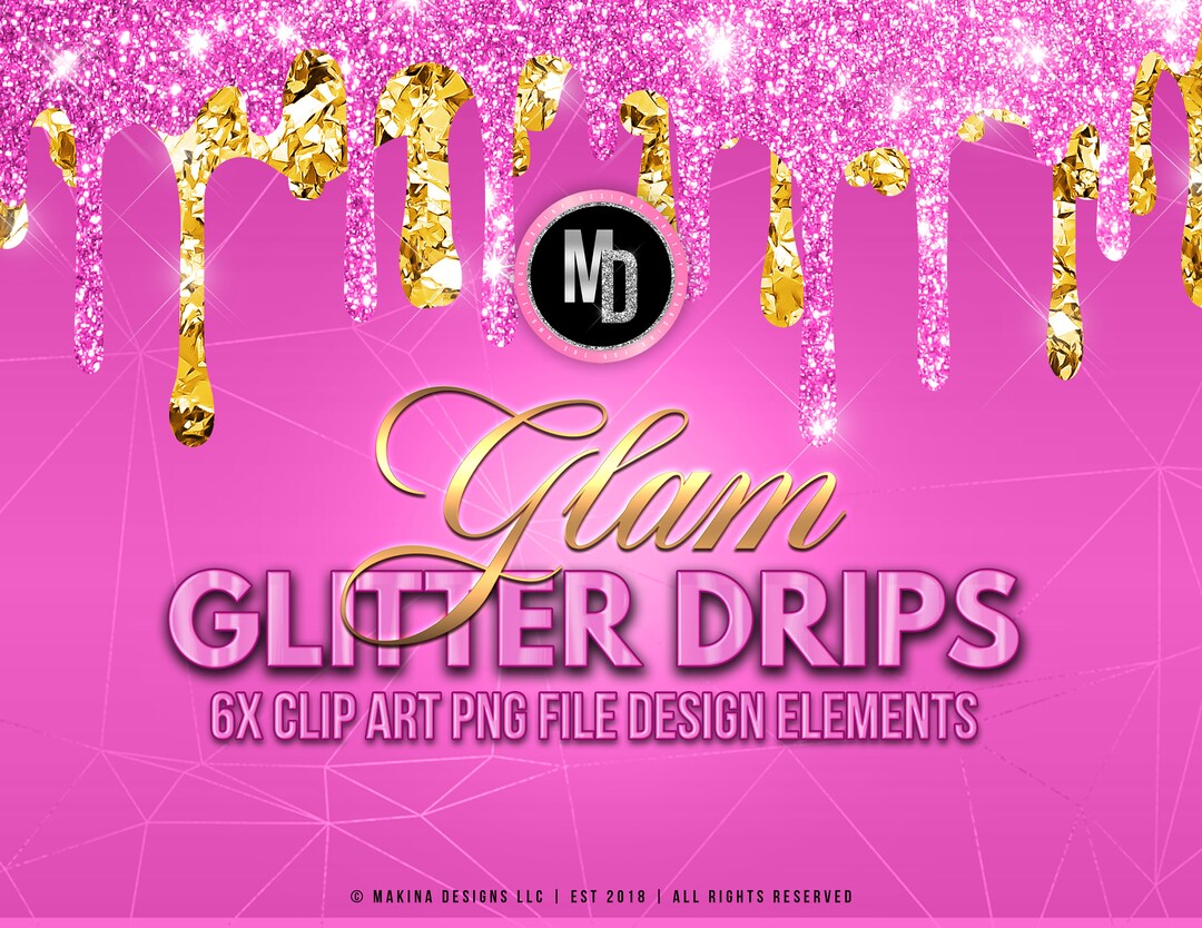GLAM GLITTER DRIPPING, Dripping Glitter Clipart, Glitter, Gold Glitter ...