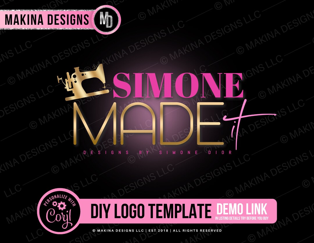 DIY Craft Logo Design, Logo Design, Logo, Premade Logo, Logo Template ...