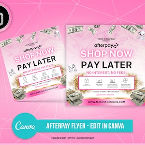 SOCIAL MEDIA FLYER, Afterpay Flyer, Afterpay, Instagram Flyer, Gold ...