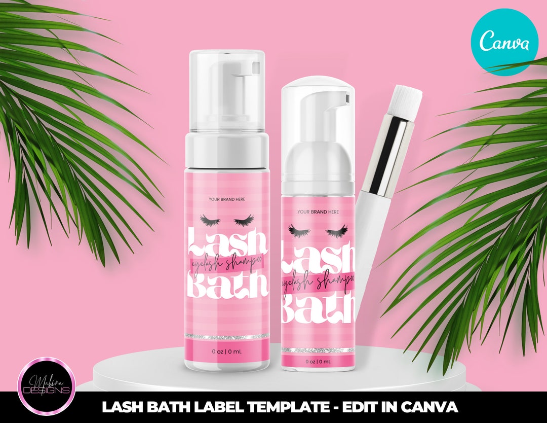 Lash Shampoo Label, Lash Shampoo, Lash Bath Label, Lash Cleanser Labels ...
