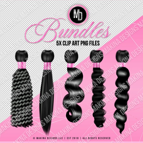 Hair Bundles Clipart - Etsy