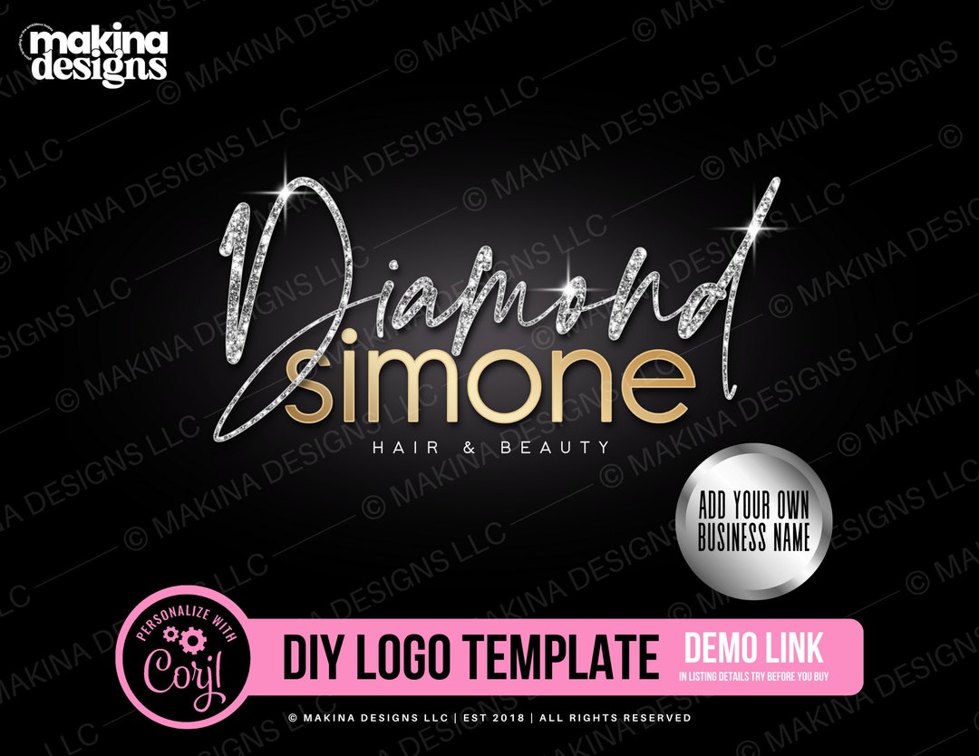 Hair Logo, Hair Logo Design, Wig Logo, Logo Template, Hair Extension ...