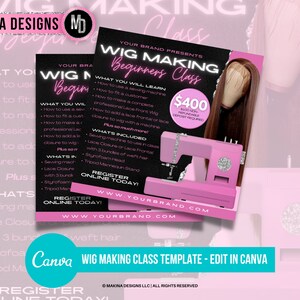 WIG CLASS TEMPLATE, Wig Class Flyer, Social Media Post, Instagram Flyer ...