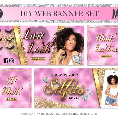 Custom Website Banners for Hair Business Wix Animated | Etsy