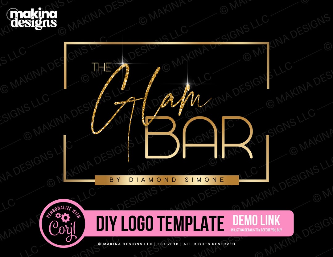 DIY LOGO DESIGN, Logo Design, Logo, Premade Logo, Logo Template, Makeup ...