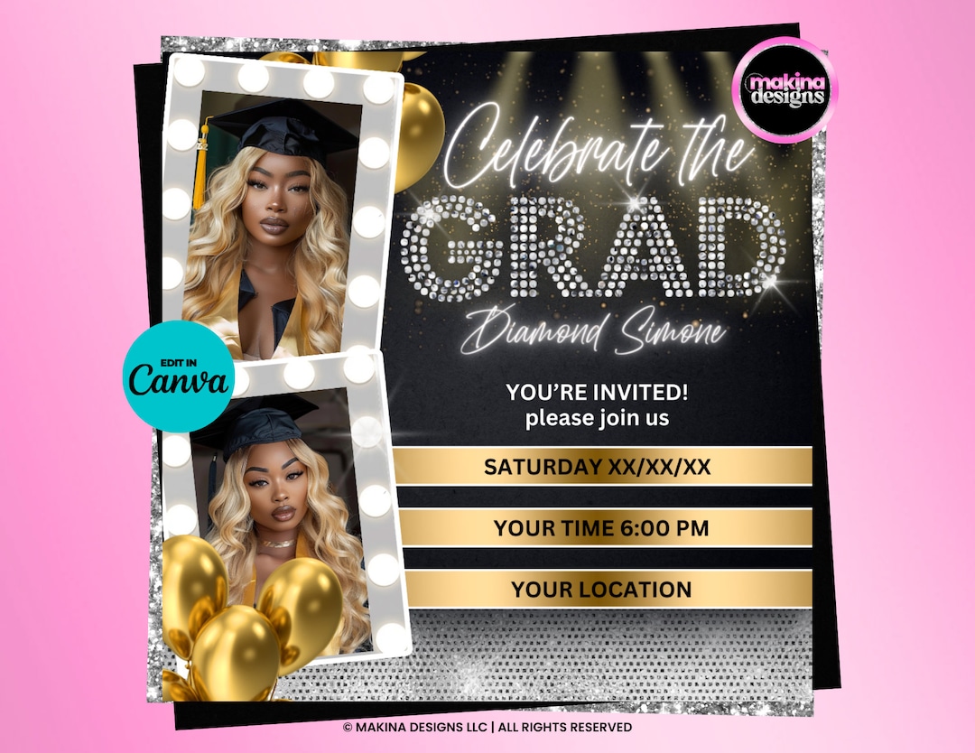 Graduation Celebration Flyer, Grad Flyer, Graduation Invitation Flyer ...