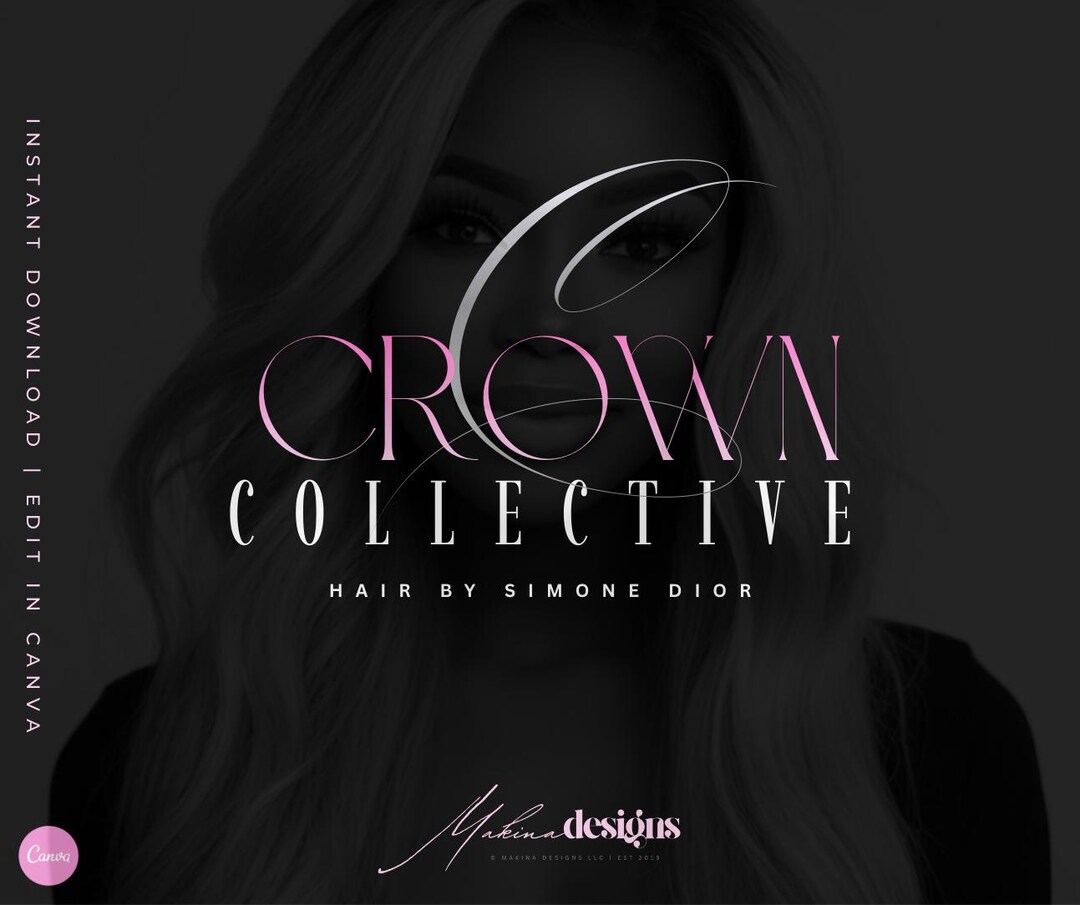 Editable Hair & Bundles Logo Design, Canva Template - Etsy