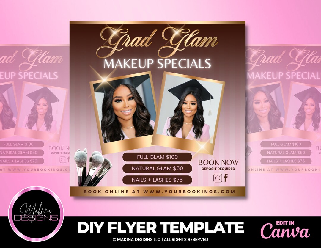 Graduation Makeup Special Flyer Grad Makeup Makeup Artist - Etsy