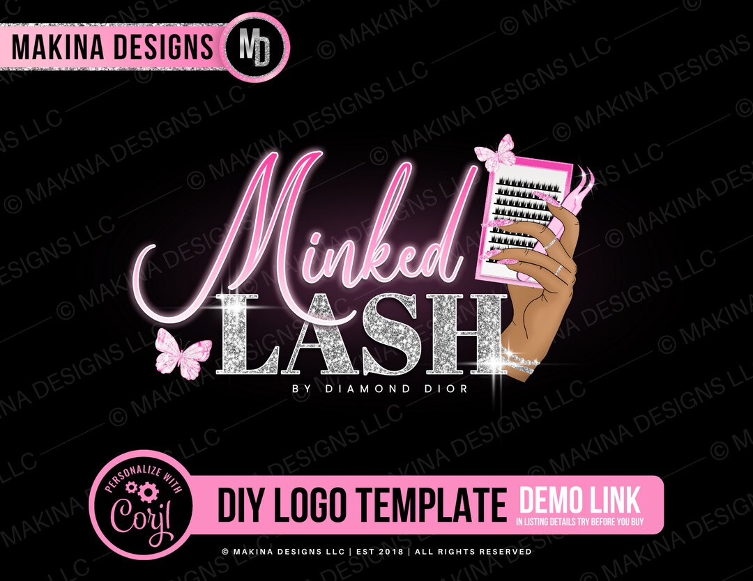 DIY LOGO DESIGN, Lash Logo Design, Logo, Eyelash Premade Logo, Logo ...