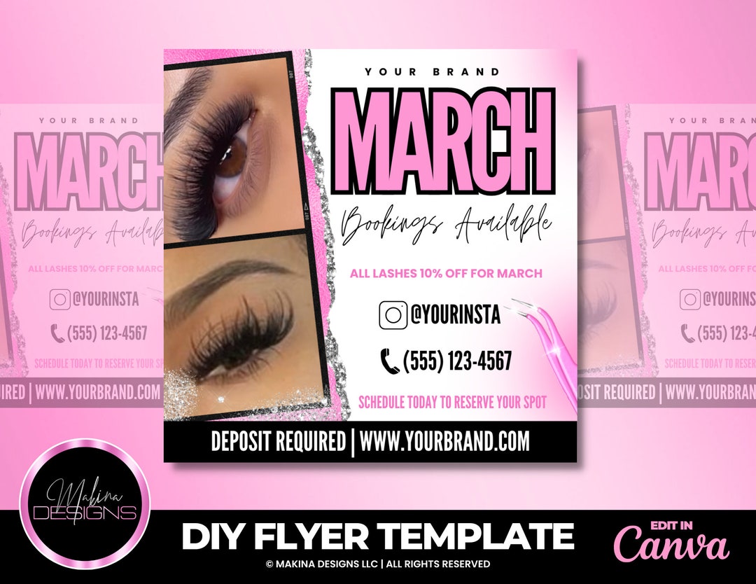 March Bookings Flyer Template, Editable Booking Flyer Template, DIY ...