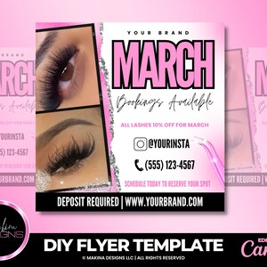 March Bookings Flyer Template Editable Booking Flyer - Etsy