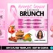 Breast Cancer Awareness Flyer, Brunch Breast Cancer Flyer, Breast ...